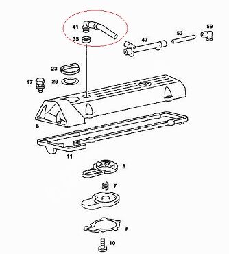 Mercedes W124/W201/W202 601/602/603 Motor Pipo Hortum-Hava Hortumu ...